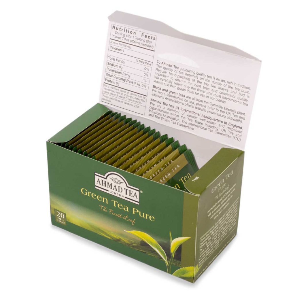 Ahmad Tea Green Tea Pure (20 Teabags - Foil)