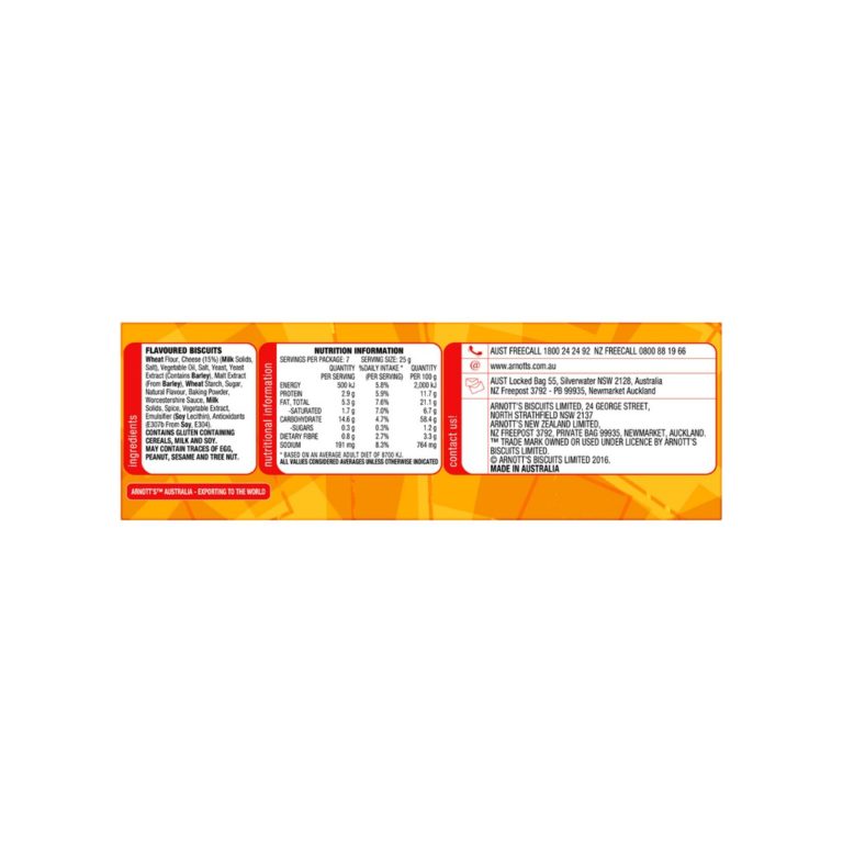 Arnott’s Shapes Cheddar (175g) – Sangla Foods | FMCG Distributor ...