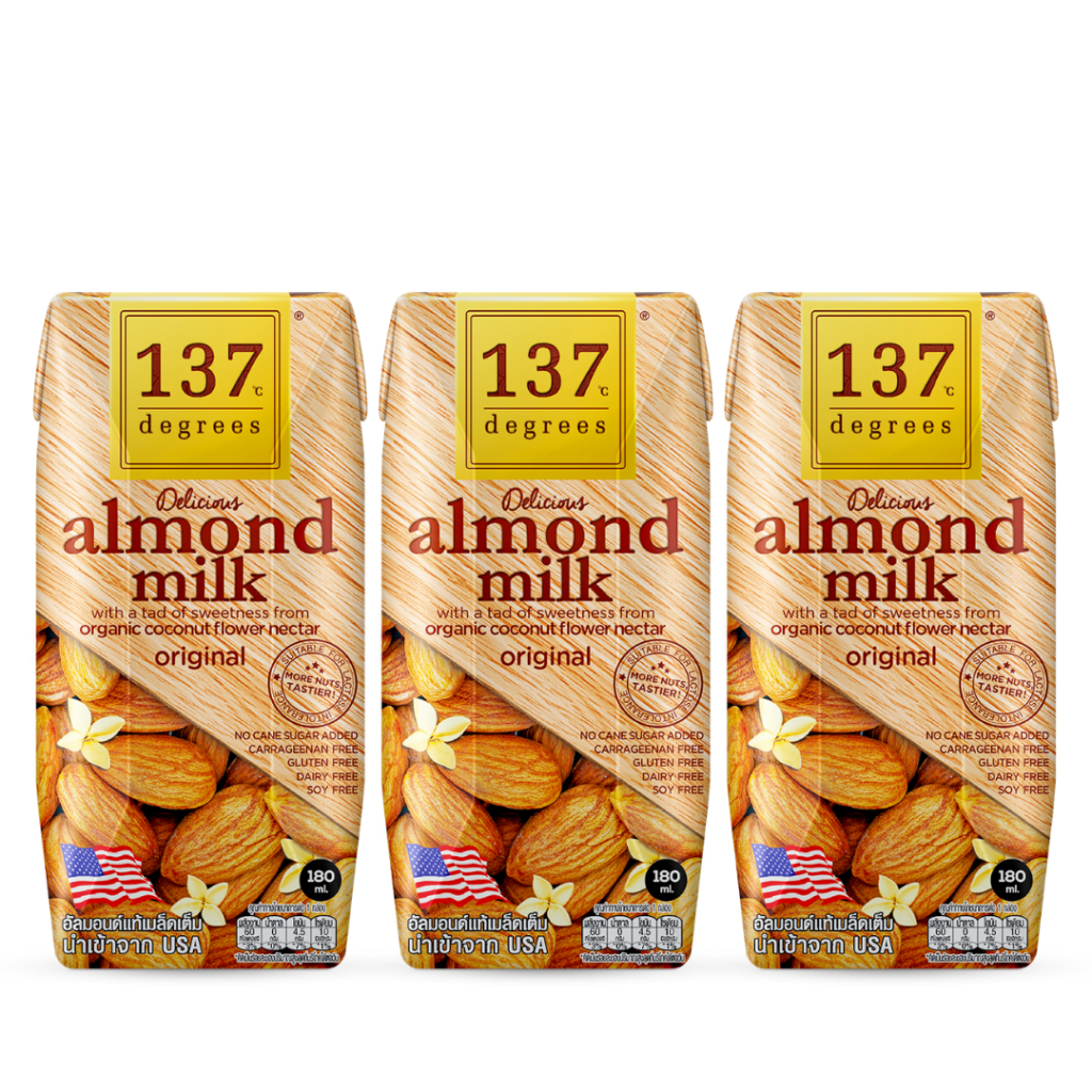 137 degrees in Malaysia | 100% Non-GMO Almond Milk