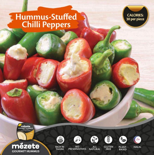 Hummus-stuffed Chilli Peppers